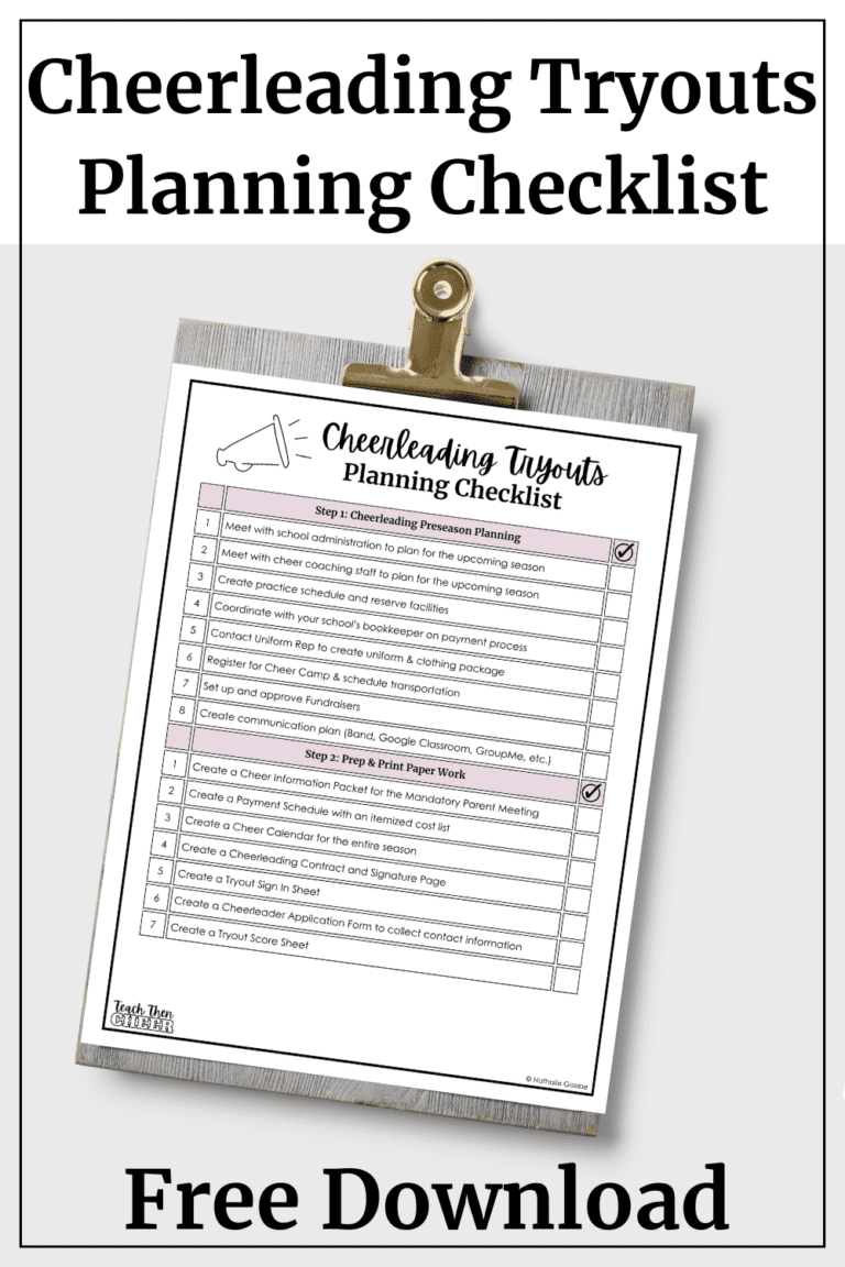 The Ultimate Guide to High School Cheer Tryouts for Coaches - Teach ...